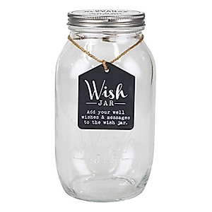 Top Shelf 50th Birthday Wish Jar With 100 Tickets, Pen, and Decorative Lid