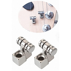 Electric Guitar Roller String Tree Retainer for Fender Strat Stratocaster Tele Telecaster String Guides with Screws Replacement,1 Pair Chrome