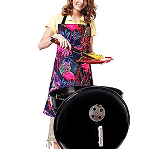 Sosolong Adjustable Waterproof Apron, Apron with 2 Pockets Cooking Kitchen Aprons for Women Men Chef, Adult Gifts