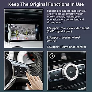 CARABC 2.0 Wireless Carplay Fit for Apple Carplay&Android Auto, Fit for Mercedes Benz A/B/C/E/CLA/GLA/GLK/ML/SLD with NTG4.5 System - Bluetooth, Mirror Link, Siri Voice, USB, DVR and Camera Input Etc