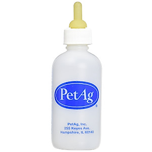 Pet-Ag Nurser Bottle - 2 oz - Promotes the Natural Feeding of Liquids - Designed for Small Animals - Durable & Easy to Clean