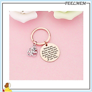 FEELMEM Theatre Drama Gift Drama Student Graduation Gift Keychain Behind You All Memories Theatre Jewelry for Actor Performer(RG)