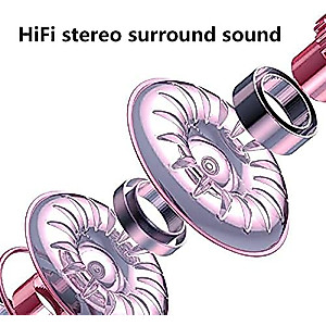 SEMAZA Wireless Bluetooth Earbuds TWS Bluetooth Headset in-Ear Low-Latency Call Noise Reduction Without Double Stereo Loss Sound Quality Pink