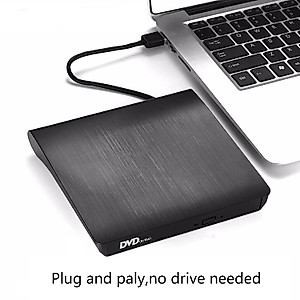 JumPeak External USB 3.0 DVD Player CD Drive Portable CD DVD +/-RW Drive DVD/CD ROM Rewriter Burner Writer for Laptop Desktop PC Windows Linux Mac OS MacBook Pro iMac