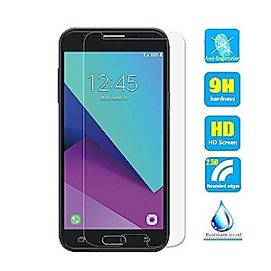 SOMEFUN 2pcs Clear Tempered Glass Crystal Screen Protector Film for Galaxy J3 pro 2017 J330 SM-J330F/DS J330F J330FN J3 Duos 2017 Scratch Resist 9H Hardness