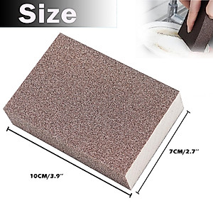 Sunxeke 6Pcs Sanding Sponge 220 Grit Blocks for Pot Brush Pan Brush Metal Sanding Wood Sanding Washable&Reusable N-G-001-220