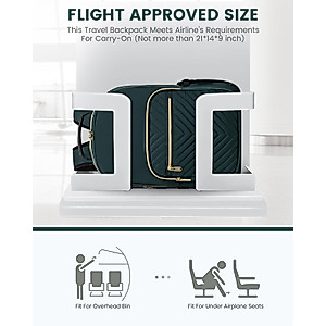 LOVEVOOK Laptop Backpack for Women, Large Capacity Travel Computer Work Bag with 17-inch Laptop Compartment, Business Nurse Backpack Purse, Hiking Outdoor Carry On Backpack, Deepgreen