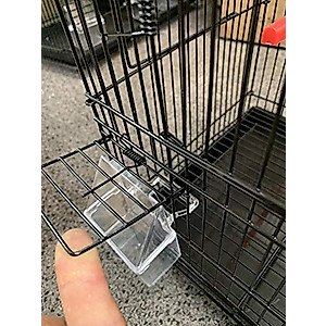 Lot of 4 Stackable Breeding Bird Cage for Canary Finch Small Birds (Black)