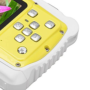 SNOQ Kids Digital Camera, 12MP 2 Inch 9.8 Feet Waterproof HD Digital Video Camera with Flash Light, Cute ABS Material Durable Children Teens Camera for Kids Boys Girls Birthday Gift(Yellow)