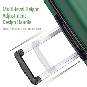 Merax Luggage Sets 2 piece Carry on Luggage Suitcase Sets of 2, Hard Case Luggage Expandable with Spinner Wheels (Green 2-Piece (20/28))