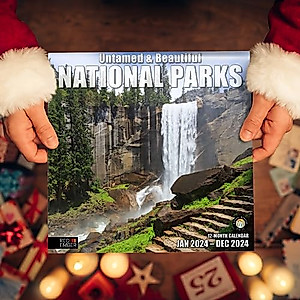 RED EMBER Untamed & Beautiful National Parks 2024 Wall Calendar 12 Month | 12" x 24" Open | Thick & Sturdy Paper | Giftable | Calendar 2024