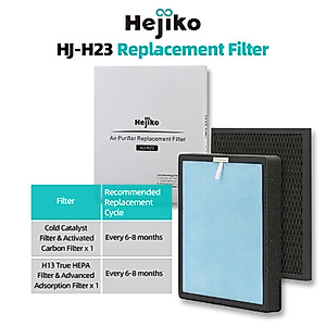 Hejiko Genuine Replacement Filter HJ-H23 Air Purifier, True H13 HEPA