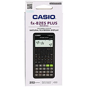 Casio Fx-82es Fx82es Plus Bk Display Scientific Calculations Calculator with 252 Functions