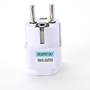 ANRANK UE3360AK 2 Packs Universal AU US UK to EU Europe Plug AC 250V Power Travel Adapter White