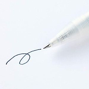 MUJI - 0.5mm Blue Black Smooth Gel Ink Retractable Ballpoint Pen (10 Pieces)
