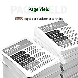 JINTUM Compatible TN850 Toner Cartridge Replacement for Brother TN850 High Yield Toner TN-850 TN820 TN-820 for use with MFC-L5900DW HL-L6200DW MFC-L6800DW MFC-L5850DW HL-L5100DN Printers (2 Black)