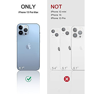 Dexnor for iPhone 13 pro max Case 6.7 Inch 2021, [Built in Screen Protector and Kickstand] Heavy Duty Military Grade Protection Shockproof Protective Cover for iPhone 13 pro max,Sierra Blue