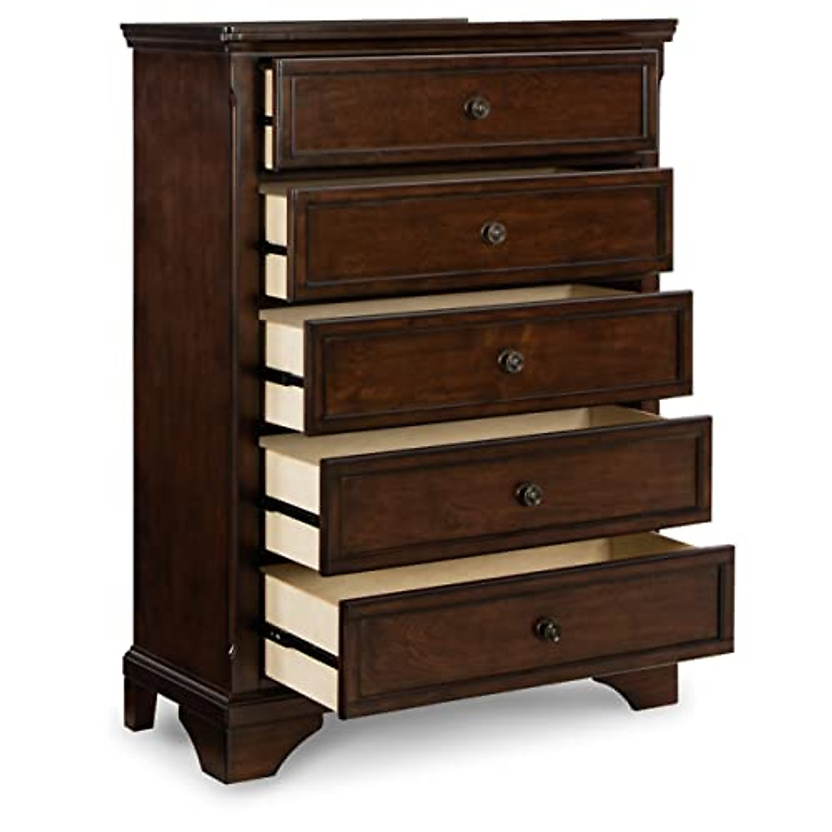 Signature Design by Ashley Brookbauer Traditional 5 Drawer Chest, Dark Brown