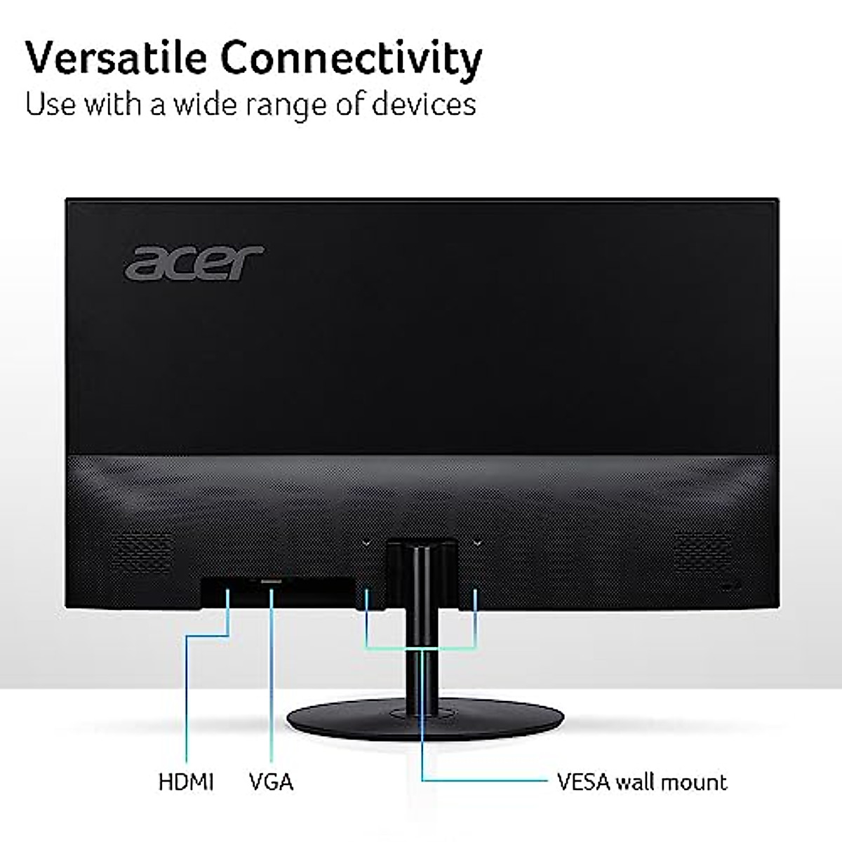 Acer SB242Y Hbi 23.8" Full HD (1920 x 1080) Zero-Frame Gaming Office Monitor | AMD FreeSync Technology | Ultra-Thin Stylish Design | 100Hz | 1ms (VRB) | Low Blue Light | Tilt | HDMI & VGA Ports