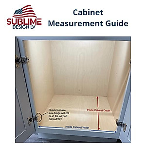 Sublime Design | Pull Out Tray | Baltic Birch Drawer for Kitchen Cabinets | Slide Out Shelves | Roll Out Cabinet Organizer (27" WIDE)