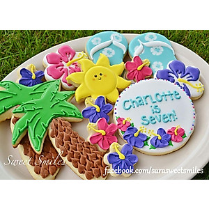 Hawaiian Luau Cookie Cutter 9 Piece Set from The Cookie Cutter Shop - Palm Tree, Hawaiian Shirt, Tiki, Flip Flop, Surfboard Cookie Cutters – Tin Plated Steel Cookie Cutters