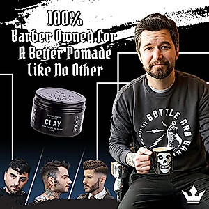 Victory Crown Matte Clay Pomade for Men – High Hold, No Shine – Non-Greasy Hair Paste – 3.4 oz