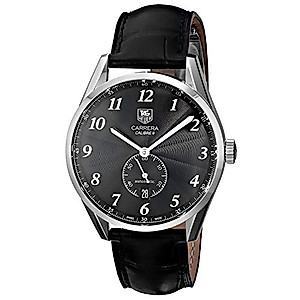 TAG Heuer Men's WAS2110.FC6180 Carrera Watch With Black Leather Band