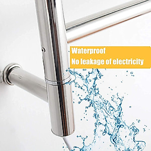 Pivoting Electric Towel Warmer, Wall Mounted Towel Warmer, with 2 Folding Arms, 304 Stainless Steel Towel Warmer, Energy Efficient