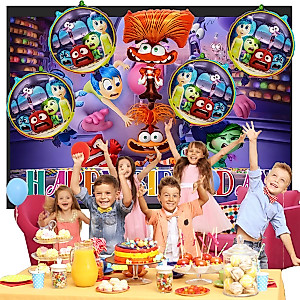 Inside Out Balloons Bouquet, Inside Out Party Supplies Balloon Bouquet Decorations. (TN1)