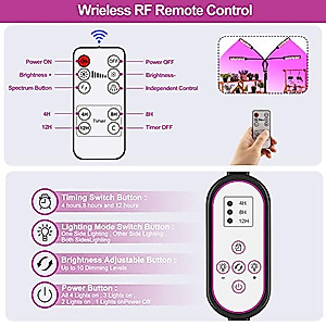 LED Grow Light Indoor Plants - 300W 420LED Plant Light with 63" Extendable Tripod Stand,Dual Controllers,Full Spectrum,4/8/12H Timer,Adjustable Gooseneck,4 Switch Modes for Greenhouse Veg and Flower