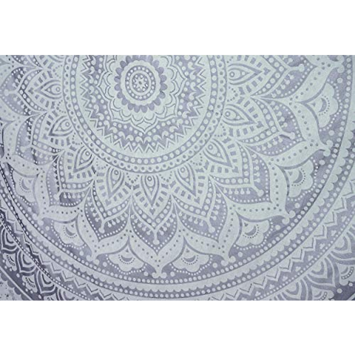 Popular Handicrafts Tapestry Queen Silver Ombre Mandala Hippie Wall Hanging Bohemian Bedspread With Extra Metallic Shine tapestries 84x90 Inches