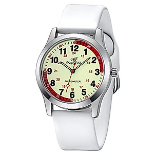 ManChDa Nurse Watch for Nurse Medical Watch Nursing Nurse Watch for Women Silicone Watch Nurse Watch Second Hand Easy to Read Watch Military Time Watch Waterproof Luminous Watch 24 Hours Watch