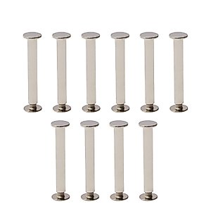 Yinpecly 10PCS M5x35mm Butt Screw, Screw,Carbon Steel Screw Binding Screws Posts for Scrapbook Photo Albums Binding and Leather Saddles Purses Belt Repair