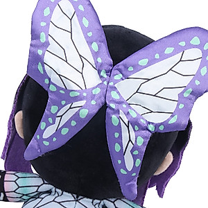 LINKOM Plush Doll Toy Anime Figure Kyoujurou/Uzui Tengen Stuffed Plushie Cute Toys Keychain Cosplay Props Halloween (Kochou Shinobu, 18cm/7inch)