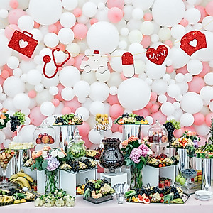 Talorine Red Glitter Congrats Doctor Banner Congrats Nurse Banner- Senior College Medical Graduation Party Bunting Decorations Supplies