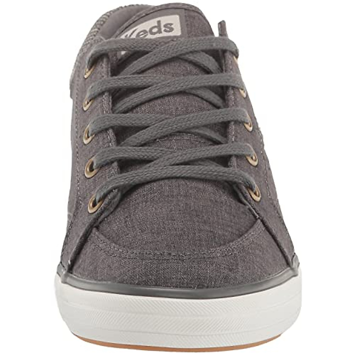 Keds Center 2 Lace Up, Sneaker Womens, Grey Cotton Slub, 7 Medium