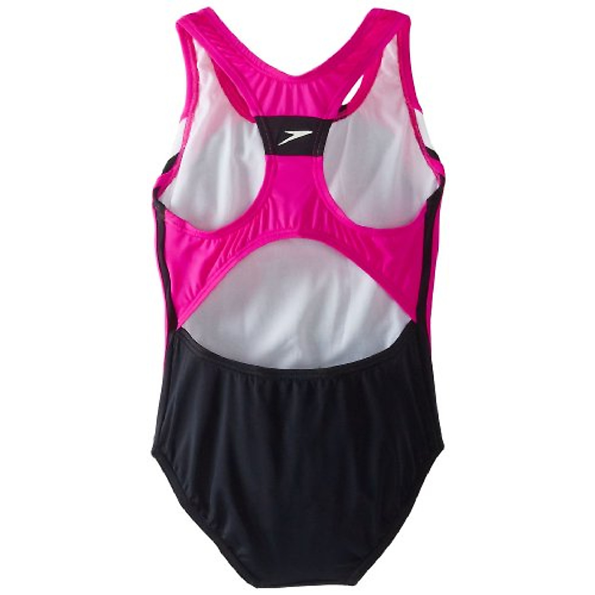 Speedo girls Infinity Splice Thick Strap One Piece Swimsuit, New Blush, 12 US