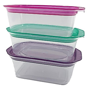 The Lakeside Collection Set of 3 Food Storage Containers with Lids