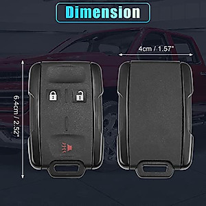 X AUTOHAUX 2pcs 3 Button Keyless Entry Remote Control Replacement Key Fob Proximity Smart Fob M3N32337100 for Chevrolet Silverado Colorado 14-17 315MHz