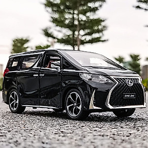 Diecast Metal Model Toy Car-1:24 Scale Model Car with Sound and Light, Model Car with Sound and Light for Kids Age 3+ Year. (Black)