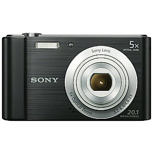 Sony W800/B 20.1 MP Digital Camera (Black) + 2X 32GB Memory Card Bundle