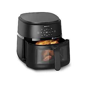 Philips Air Fryer 2000 Series 13-in-1 functions, 6.6 Quarts, Compact Design with Cooking Window, Black, (NA230/00)
