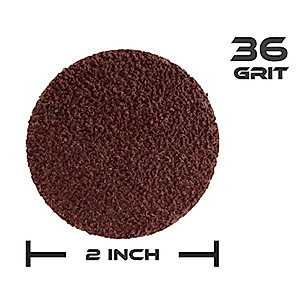 ABN Aluminum Oxide Sandpaper Disc, 50pk - 2in 36 Grit Sanding Disc Set, Circle Sander Pads Abrasive Round Sandpaper