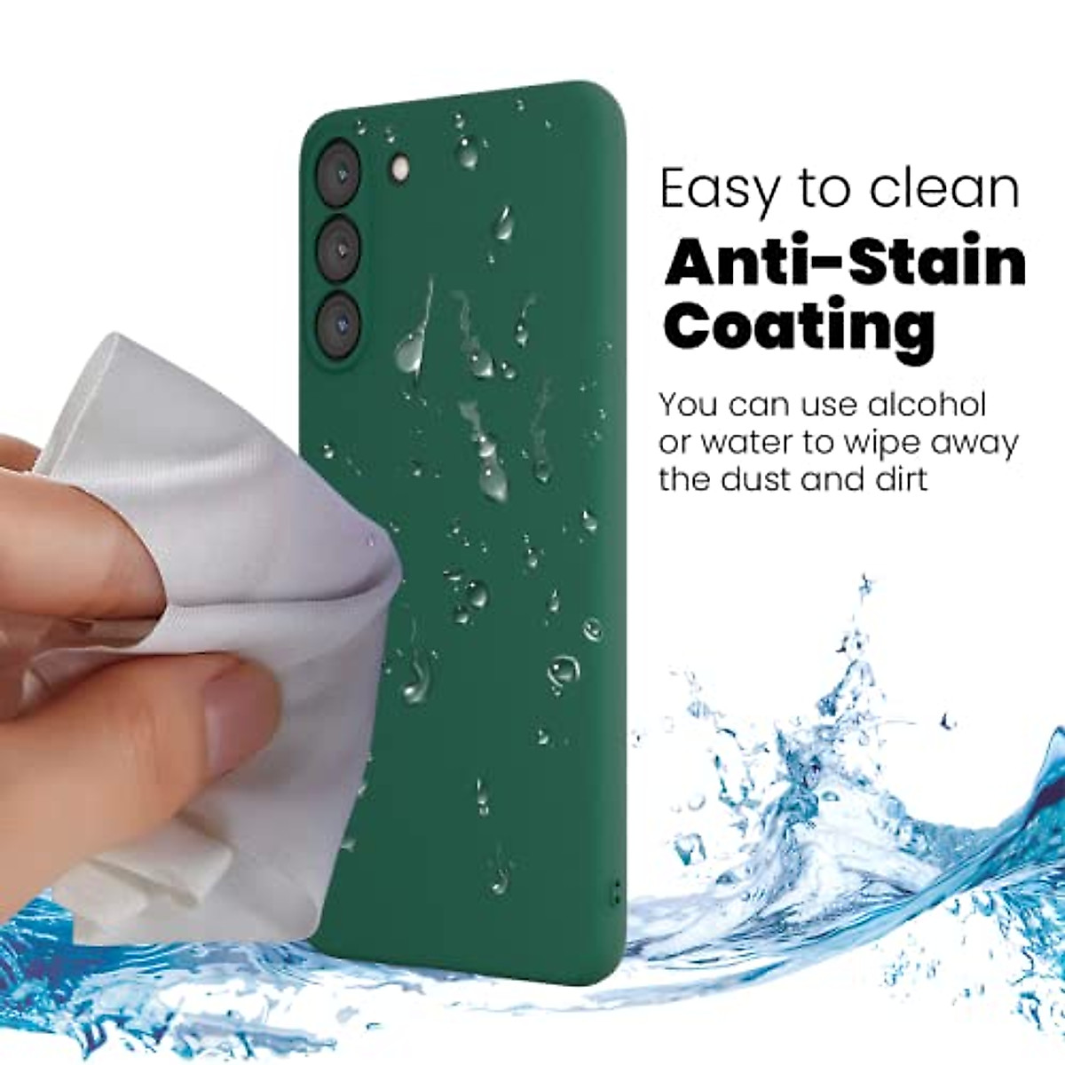 TR4U for Samsung Galaxy S23 Plus 5G Silicone Case Cover, Full-Body Protective Cover, Shockproof Phone Case for Samsung Galaxy S23 Plus 6.6" (2023) (Pine Green)