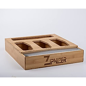 Zipnizer Food Storage Bag Organizer with Foil dispenser