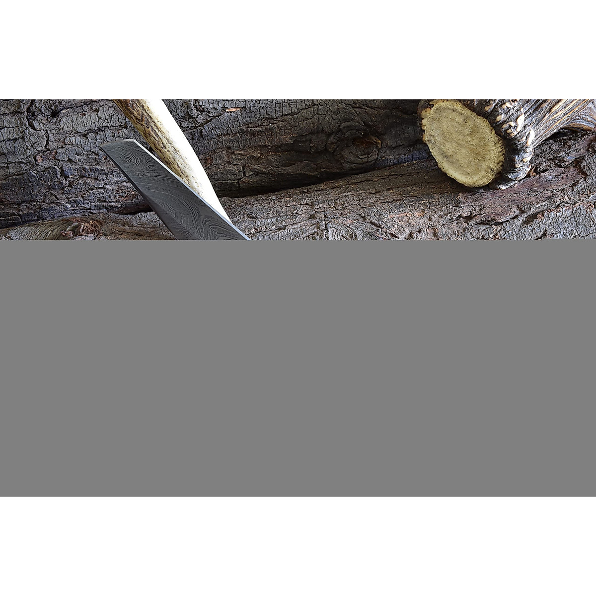 Knives Ranch Fixed Blade Knife with Black Burlap Micarta Handle & Heavy-Duty Leather Sheath (2081-M)