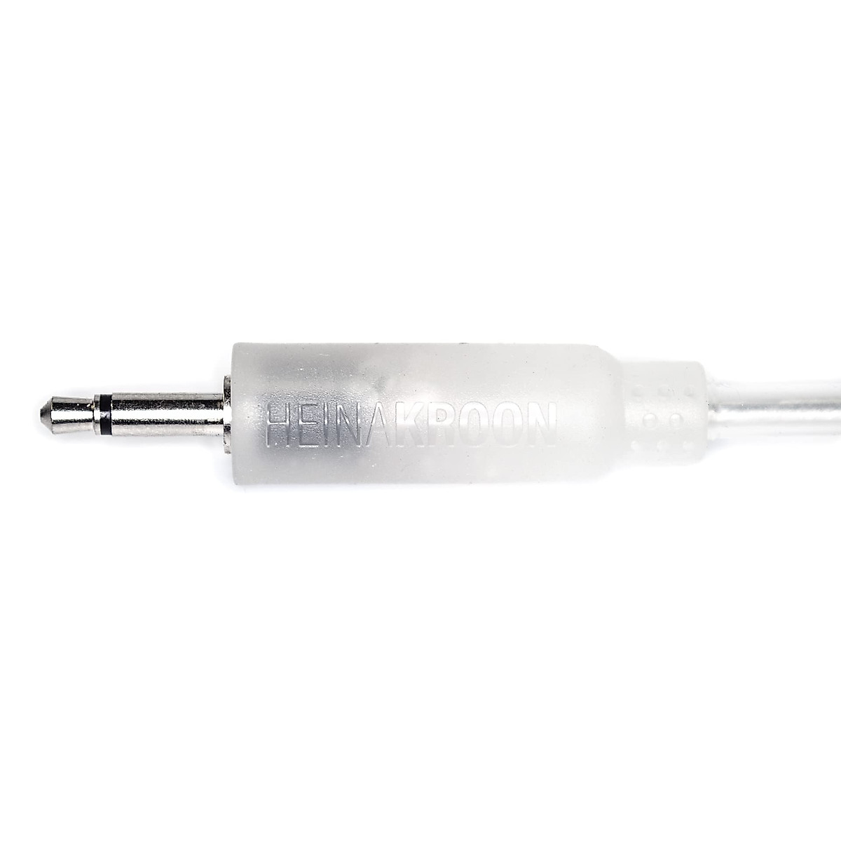 Heinakroon LED CV Patch Cables Eurorack Modular Test Leads, 5-Pack, Transparent (11.8)