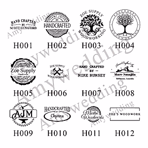 Custom Logo Wood Branding Iron, Leather Iron Stamp,Wood Iron/Wedding Gift,Handcrafted by Design (1"x1")