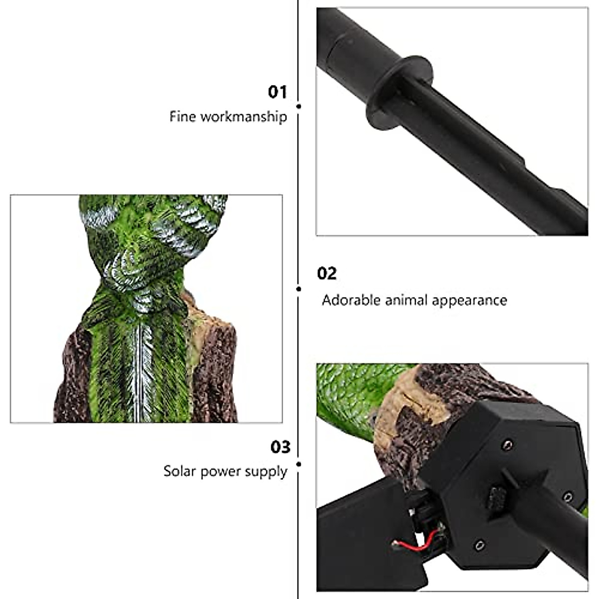 Uonlytech Solar Lantern Bird Stake Solar Parrot Outdoor Patio Decor Solar Light Parrot Garden Decorations Solar Lights for Yard Garden Landscape Green Parrot Patio Figurine Light Outdoor Solar Lights