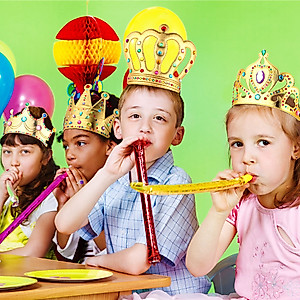 12 Pieces Foam Princess Tiaras Crown 928 Pieces Gem Stickers 12 Gem Rings Craft Making Kits Birthday Party Favors